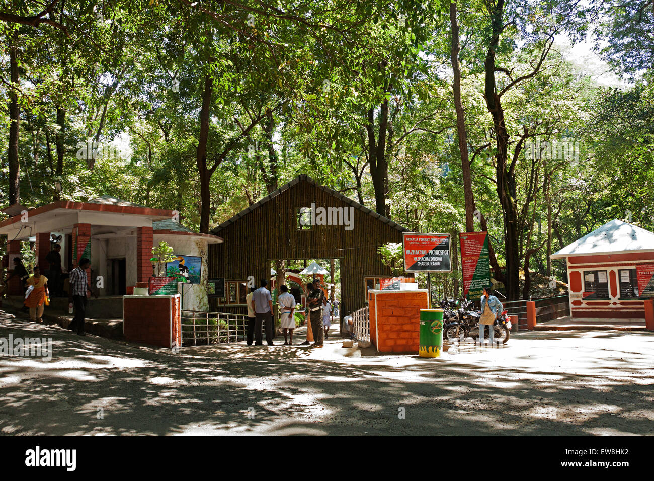 Check post at Vazhachal Stock Photo - Alamy