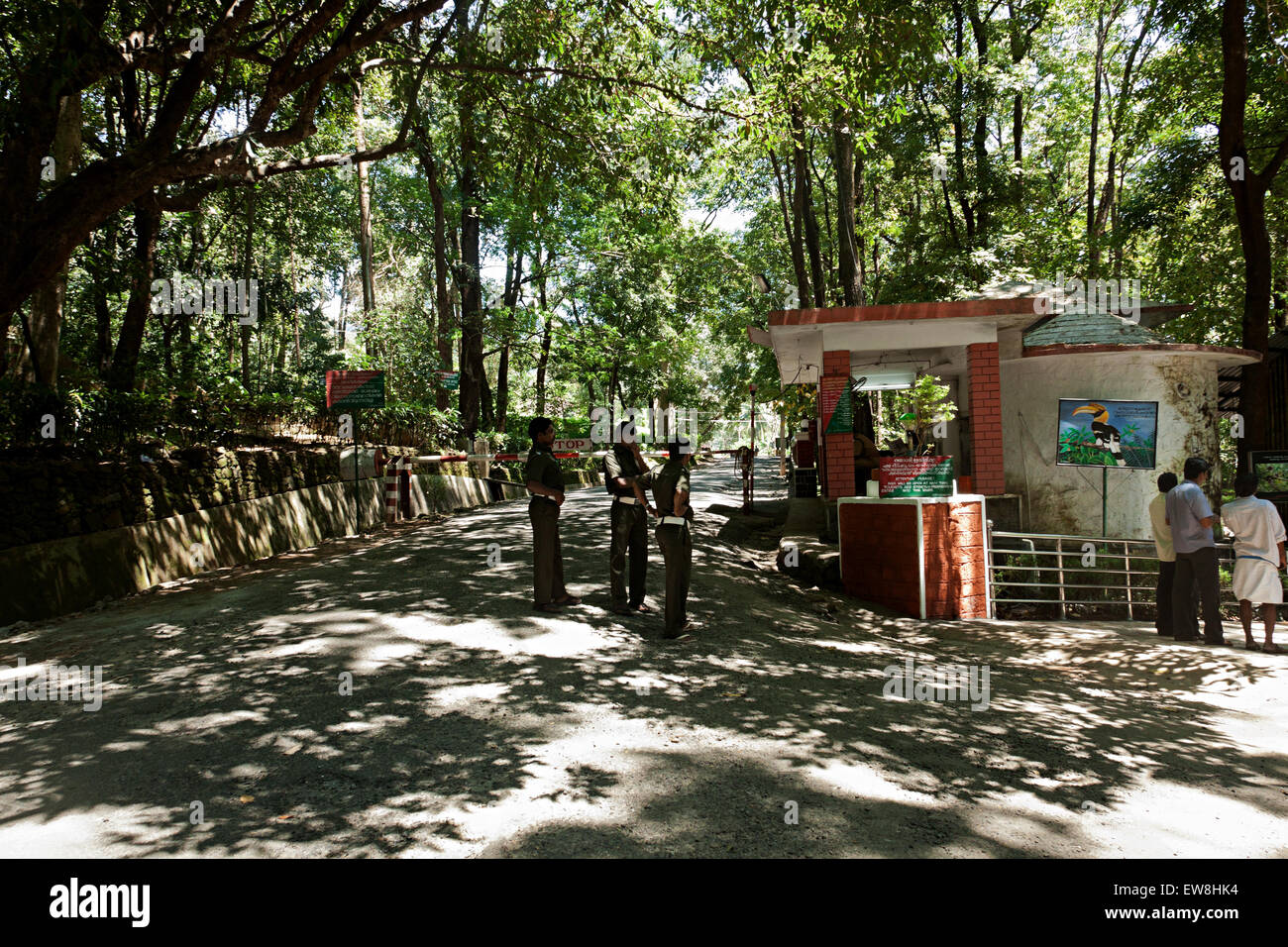 Check post at Vazhachal Stock Photo - Alamy