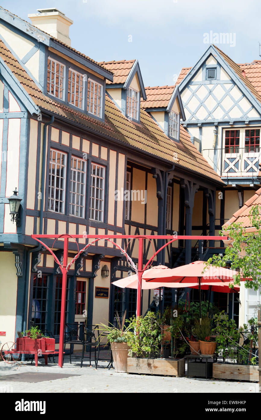 A building in the unique "Danish" town of Solvang, California Stock ...