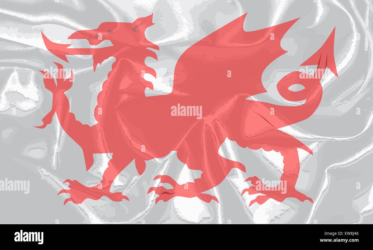 The Welsh Dragon isolated over a white background Stock Photo - Alamy