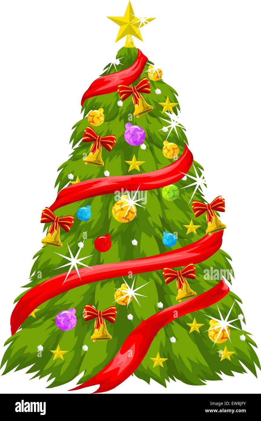 Christmas Tree, vector illustration Stock Vector Image & Art - Alamy