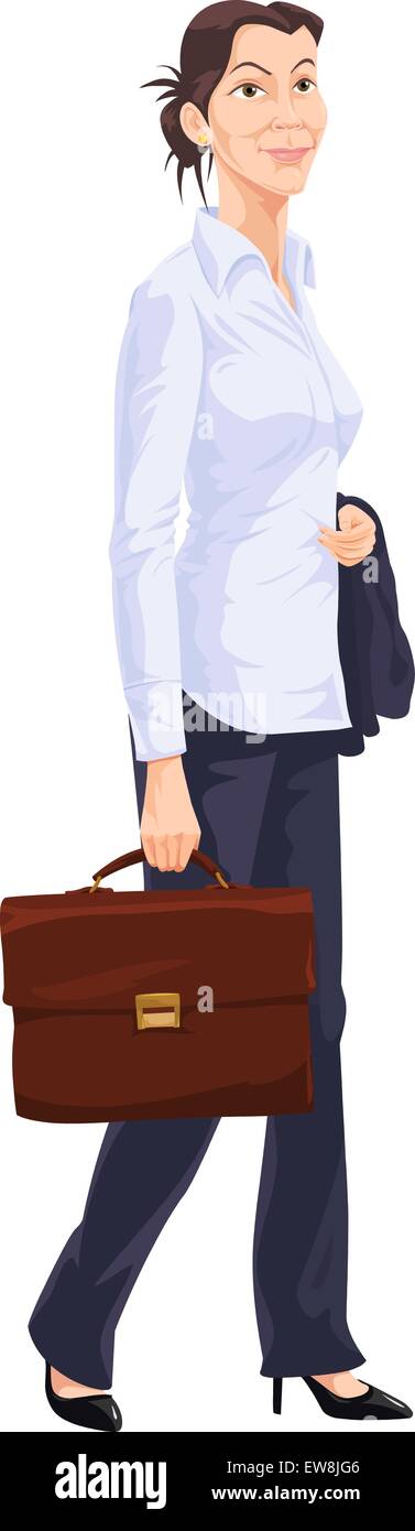 Successful working woman office Stock Vector Images - Alamy