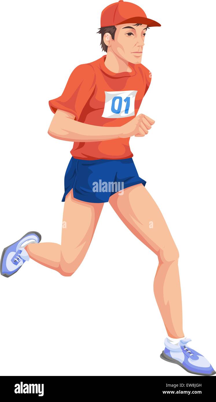 Runner race number shirt Stock Vector Images - Alamy