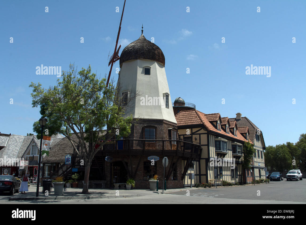 A windmill in the unique "Danish" town of Solvang, California Stock ...