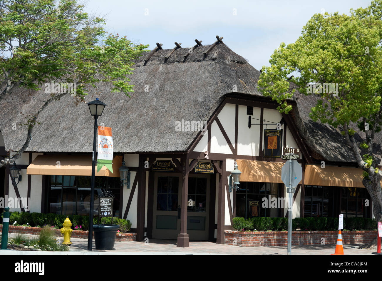 A building in the unique "Danish" town of Solvang, California Stock ...