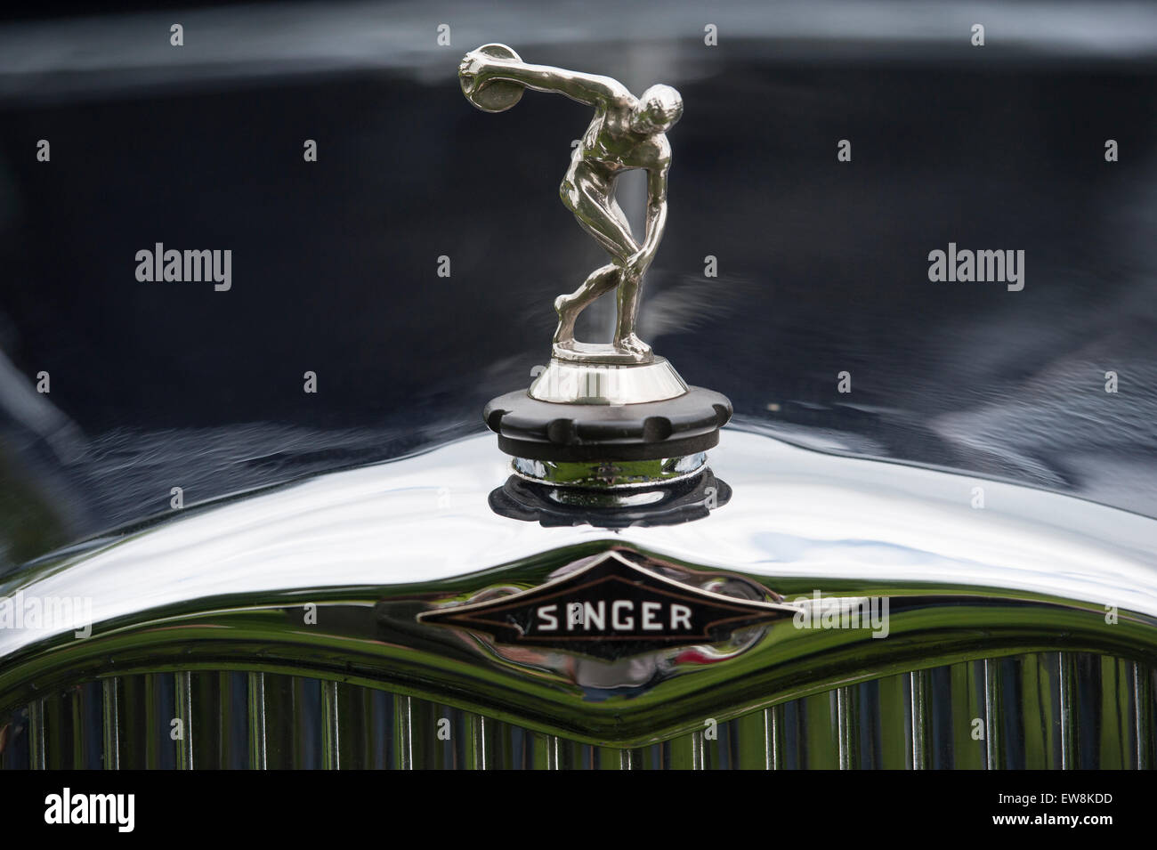 Classic, concourse condition Singer motor cars at an annual convention ...