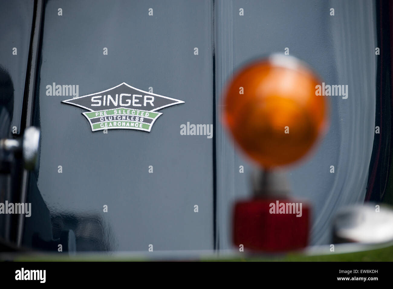 Classic, concourse condition Singer motor cars at an annual convention ...