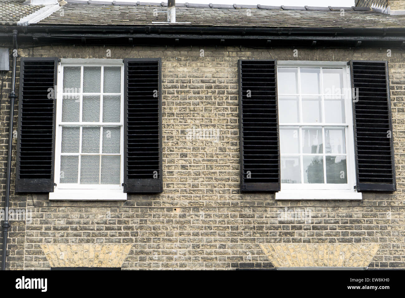 Details of Shutter windows in Cambridge, England closeup Stock Photo ...