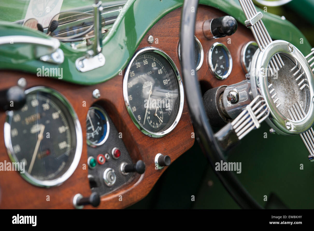 Classic, concourse condition Singer motor cars at an annual convention ...