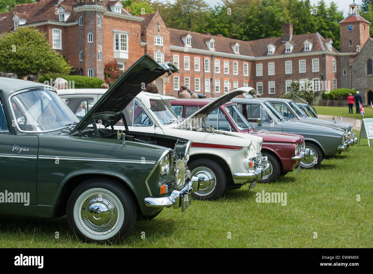 Classic, concourse condition Singer motor cars at an annual convention ...