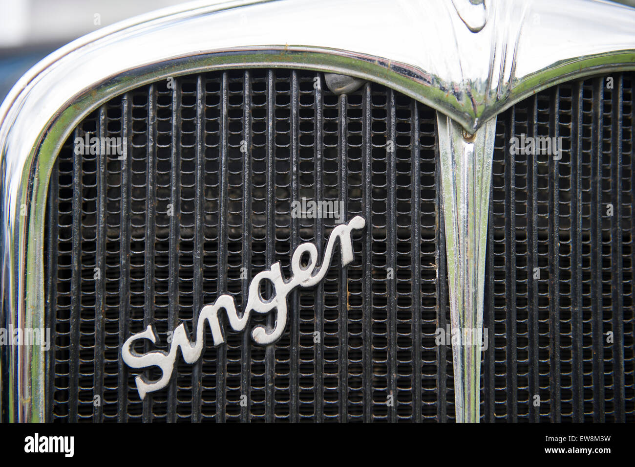 Classic, concourse condition Singer motor cars at an annual convention ...