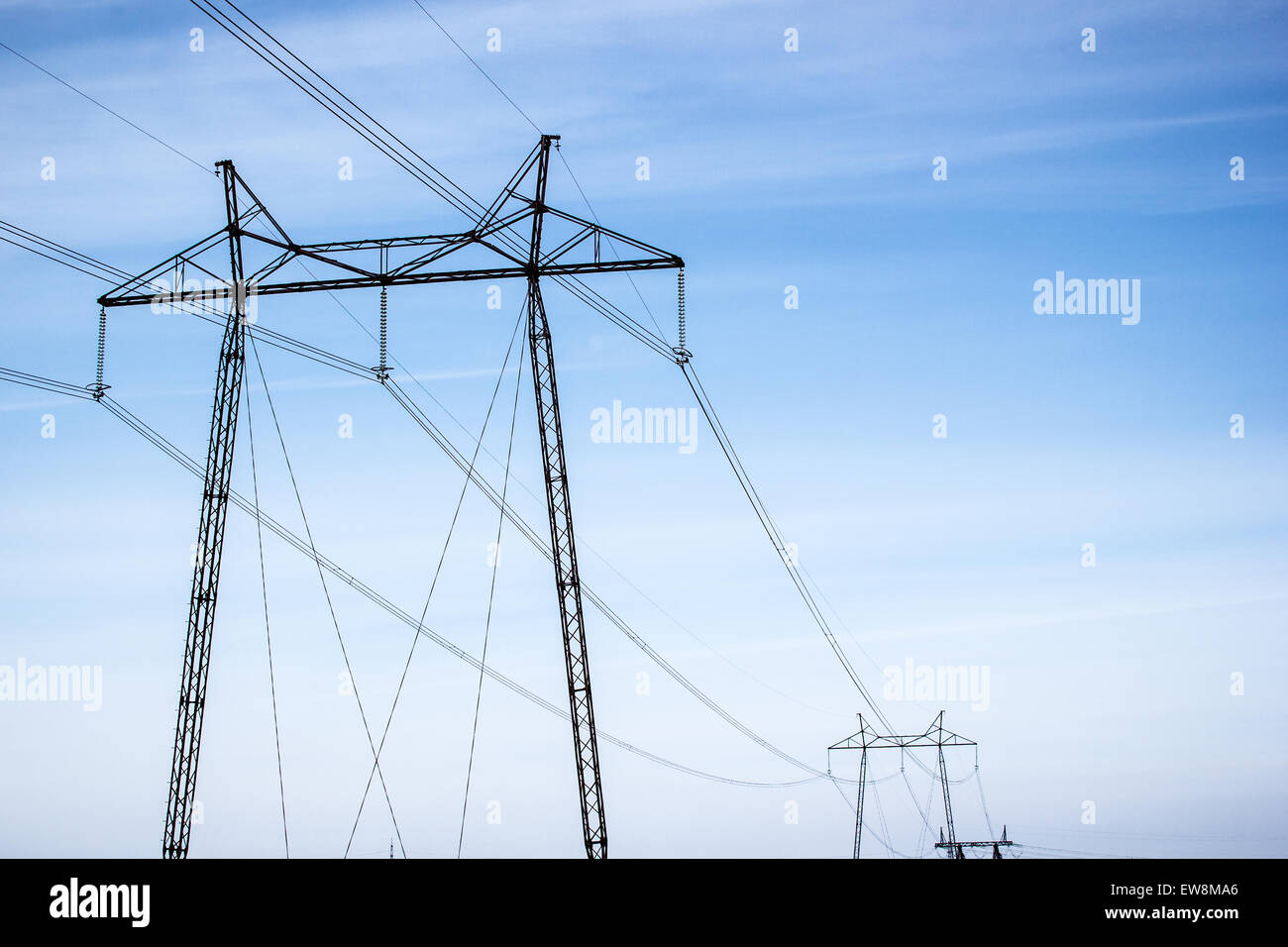 High voltage towers Stock Photo - Alamy