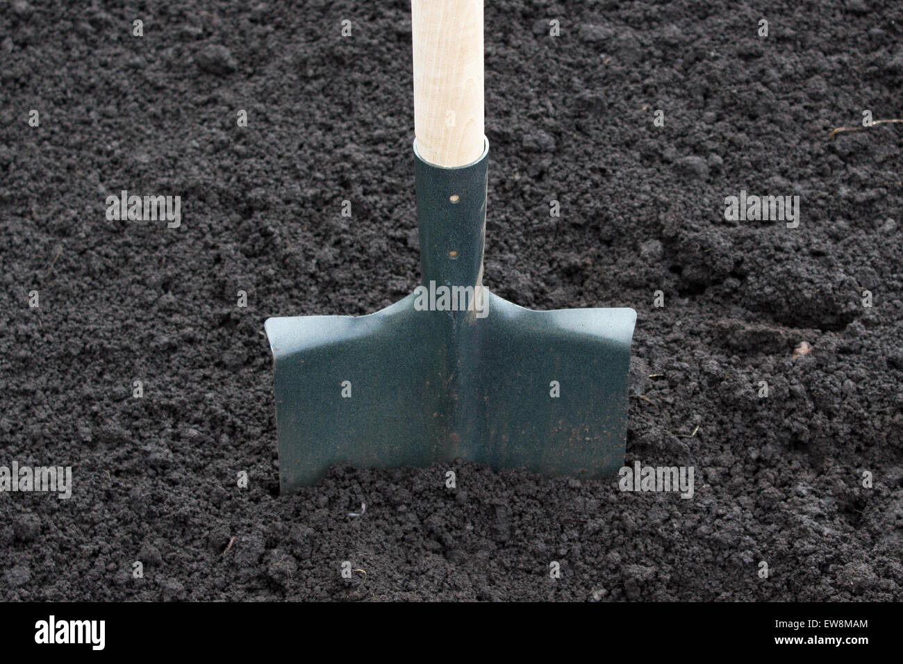 Gardener digging ground on lawn hi-res stock photography and images - Alamy