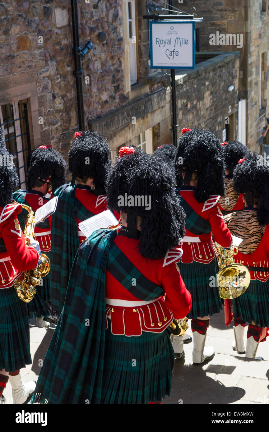 The Scots Guards marching in Edinburgh Castle Stock Photo - Alamy