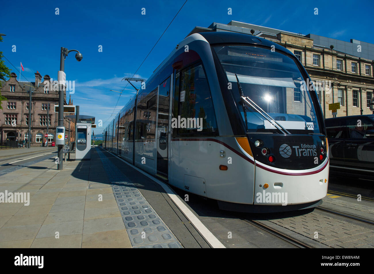 St andrews square tram stop hi-res stock photography and images - Alamy