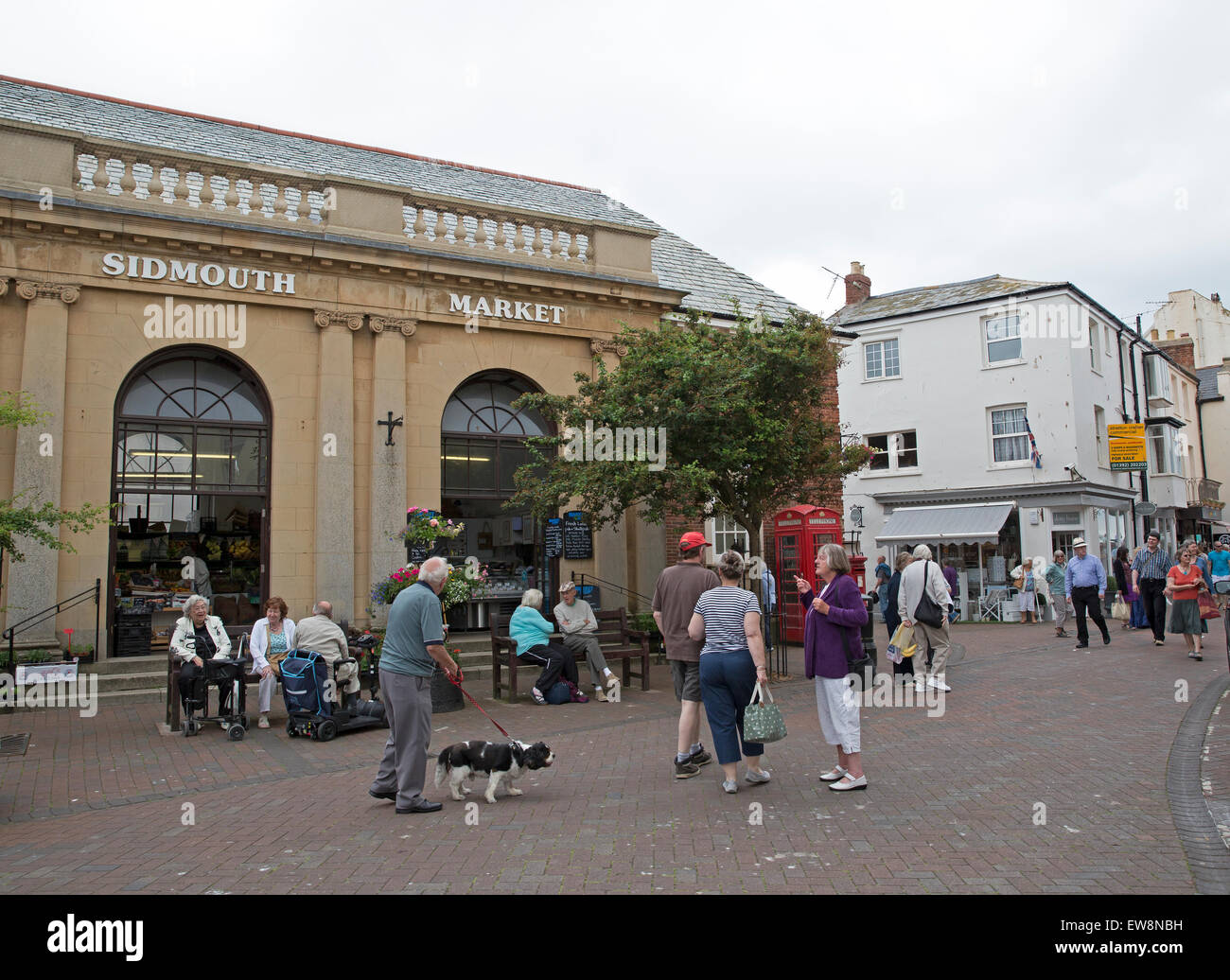 Sidmouth Market in Devon Stock Photo - Alamy