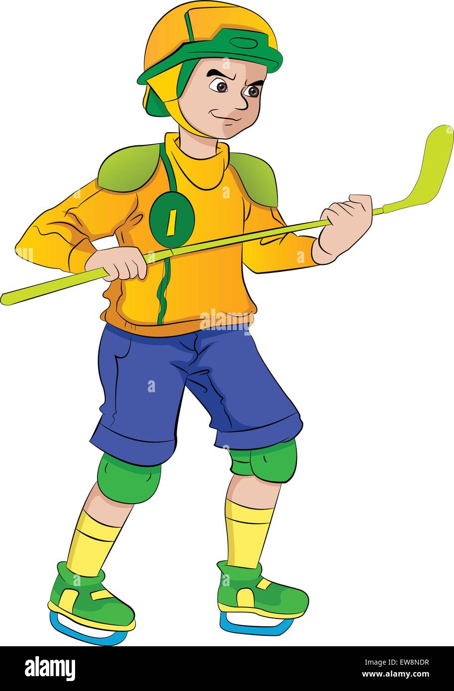 Young man playing ice Stock Vector Images - Alamy