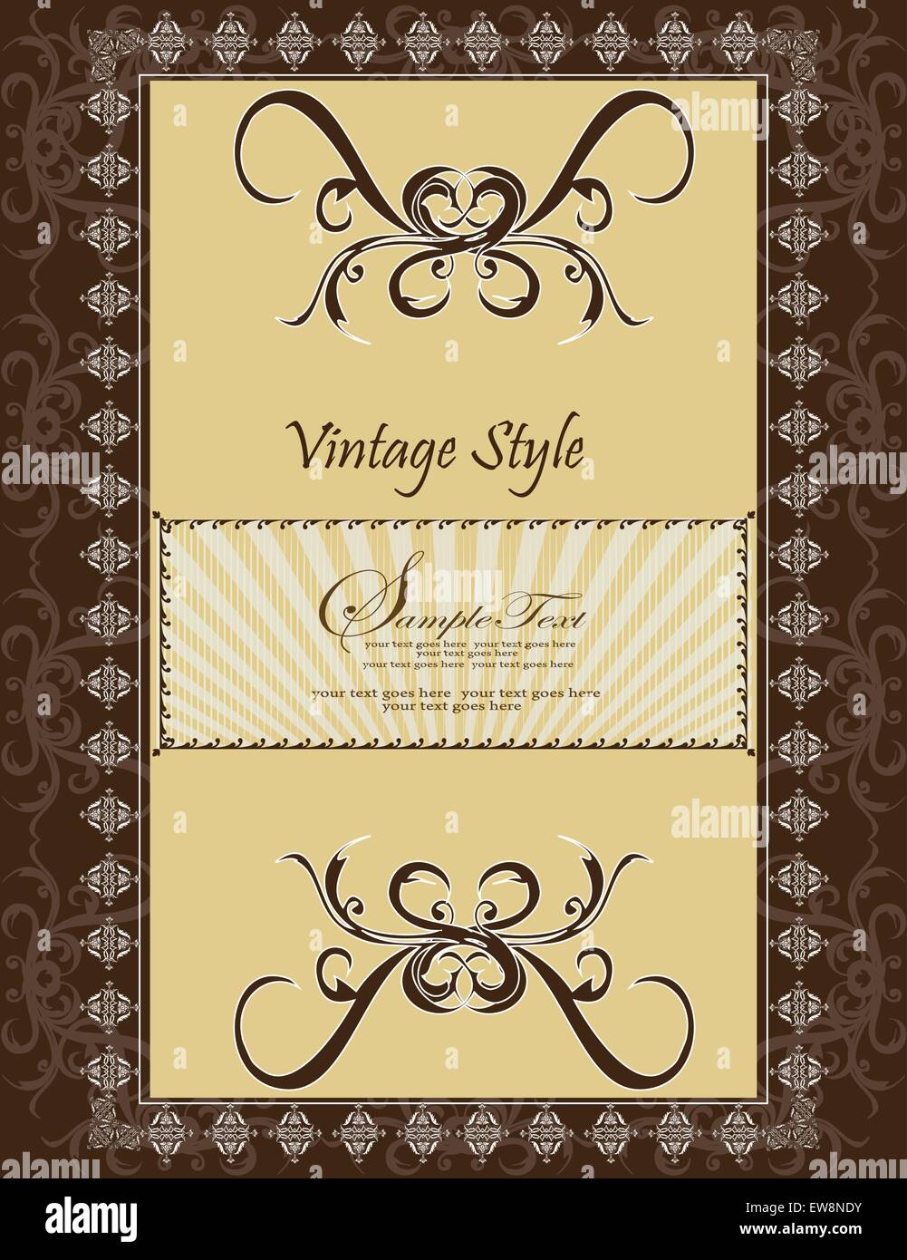 Vector vintage card design Stock Vector Image & Art - Alamy