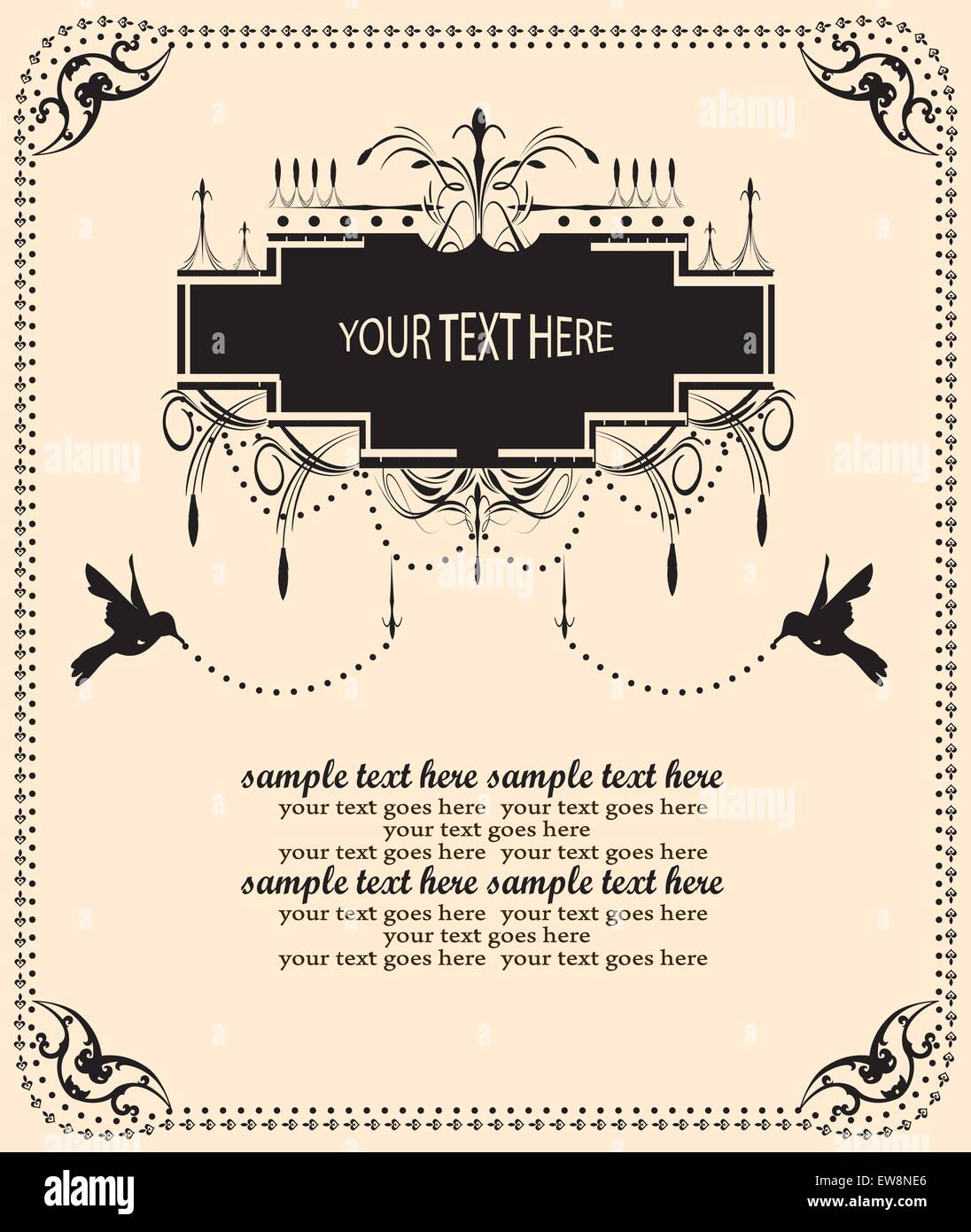 Vector vintage frame hi-res stock photography and images - Alamy