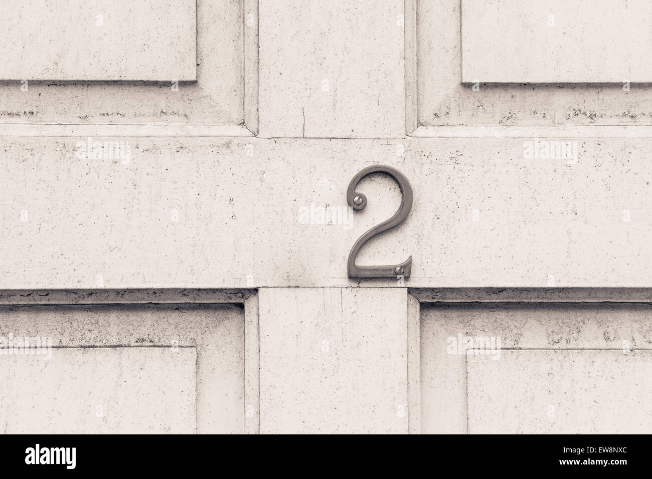 Door number 2 two conceptual monochrome image closeup Stock Photo - Alamy