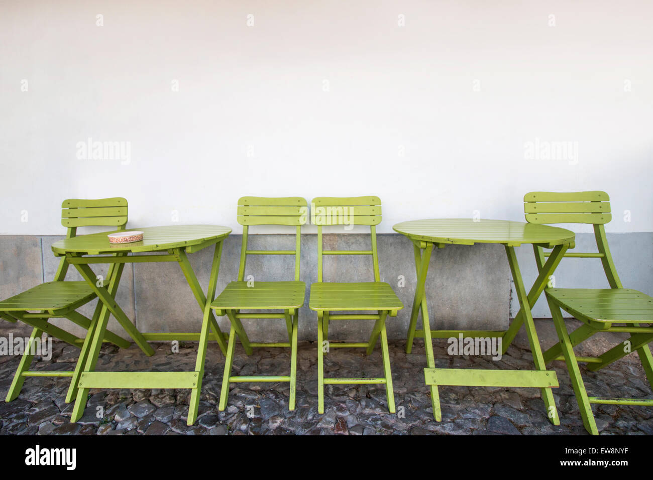 View of typical cafe and restaurant chairs and tables Stock Photo - Alamy