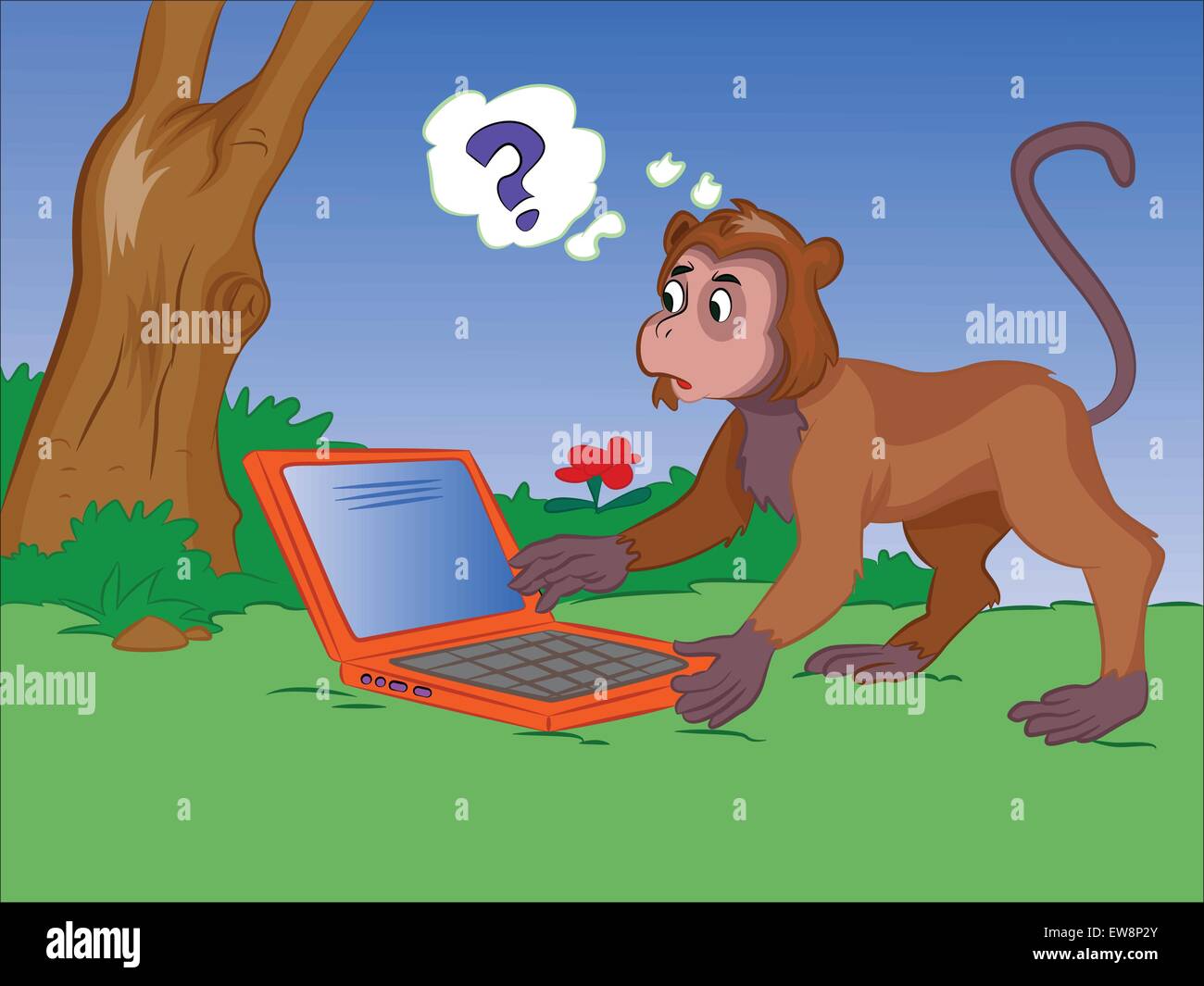 Monkey using computer hi-res stock photography and images - Alamy