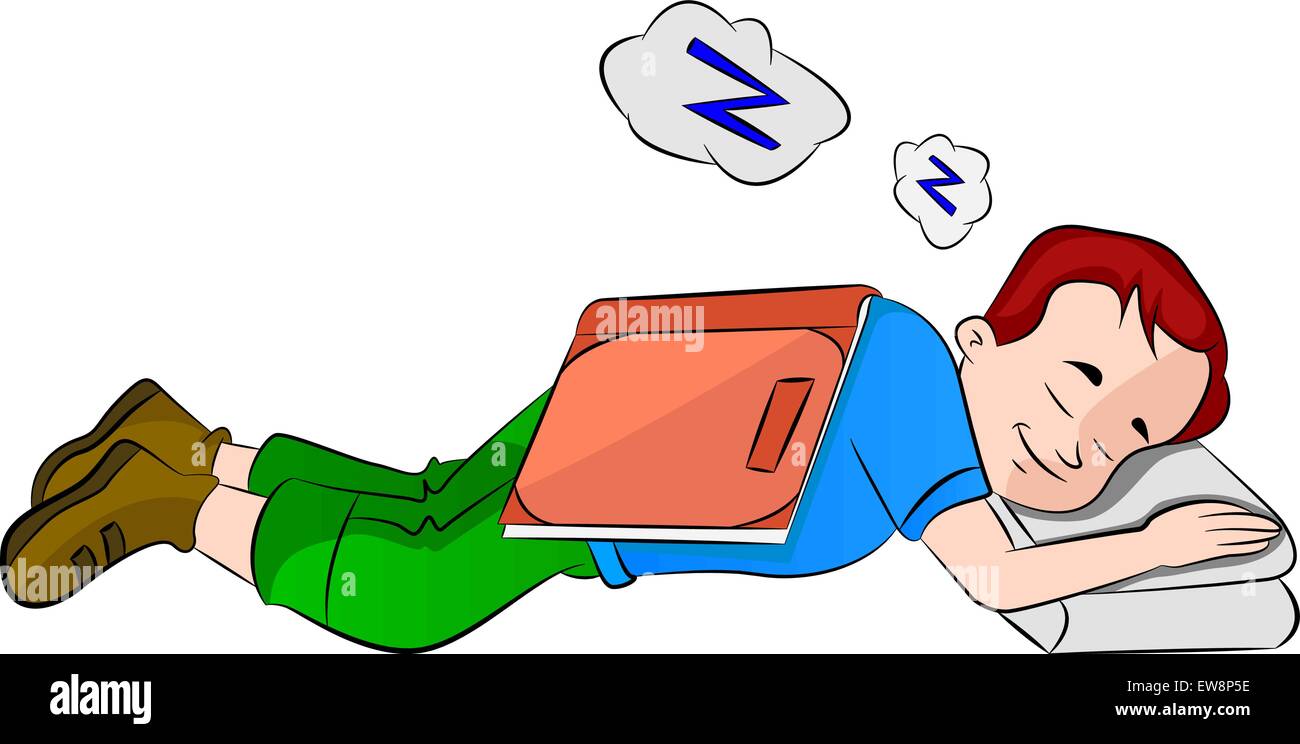 Kid falling asleep Stock Vector Images - Alamy