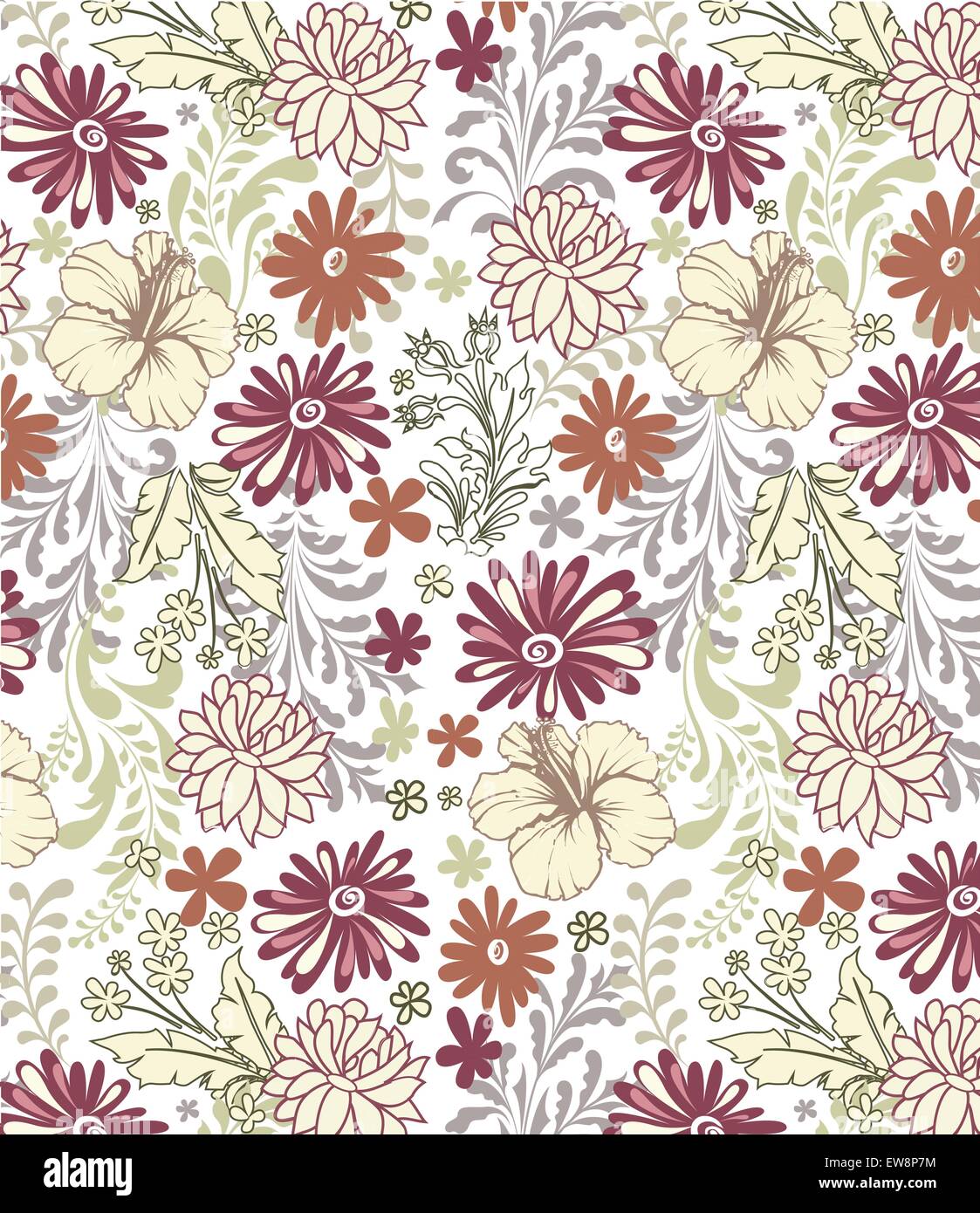 Vintage background with ornate elegant retro abstract floral design ...