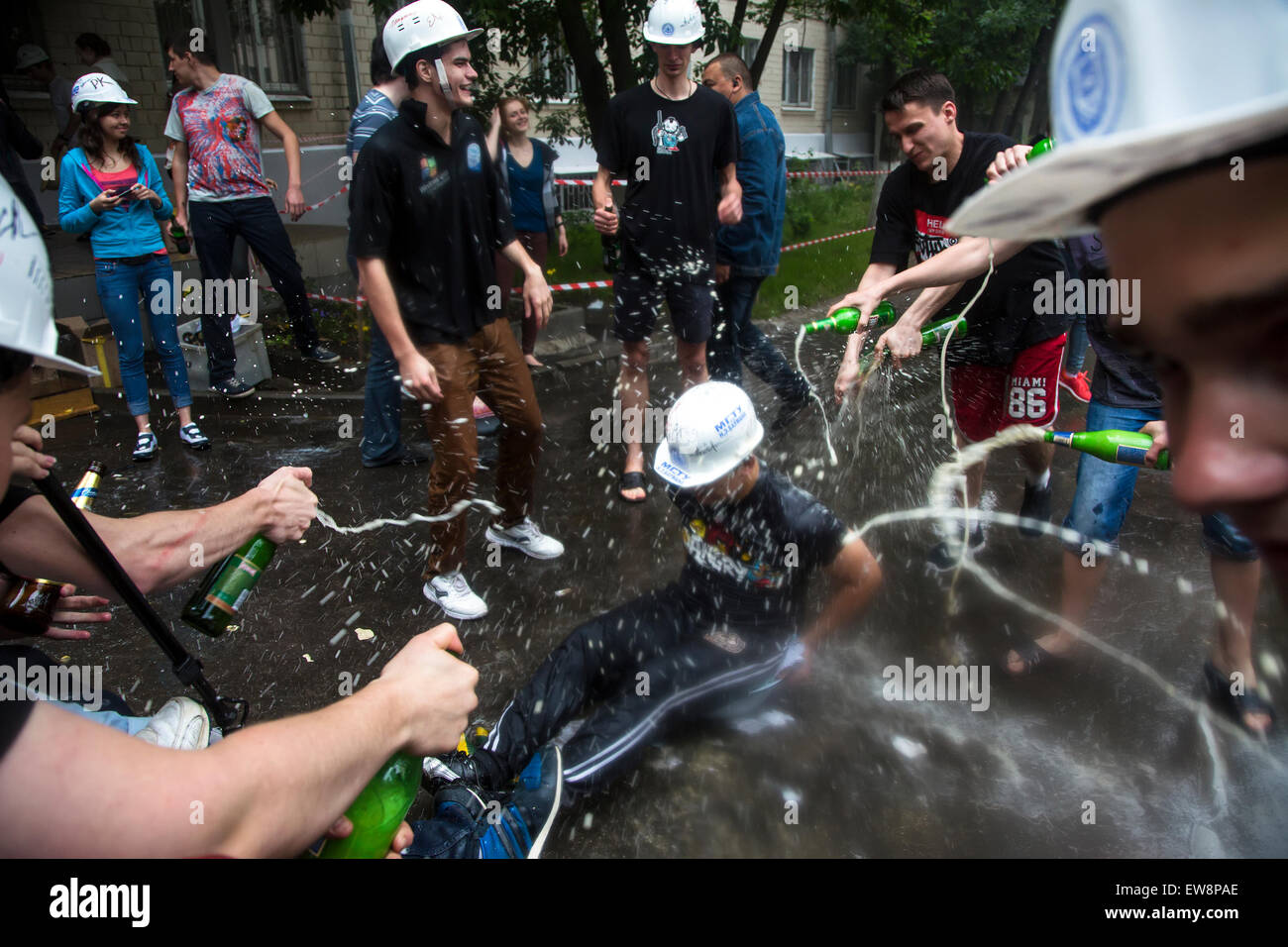 Moscow, Russia. 19th June, 2015. Students of Bauman Moscow State ...