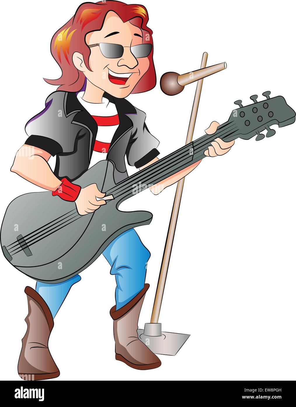 Singer Guitarist, vector illustration Stock Vector Image & Art - Alamy