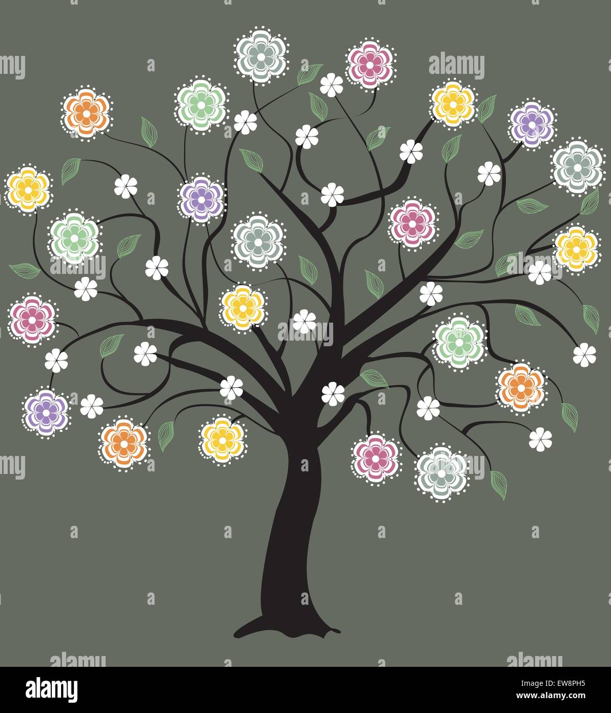 Abstract floral tree, symbol of nature Stock Vector Image & Art - Alamy