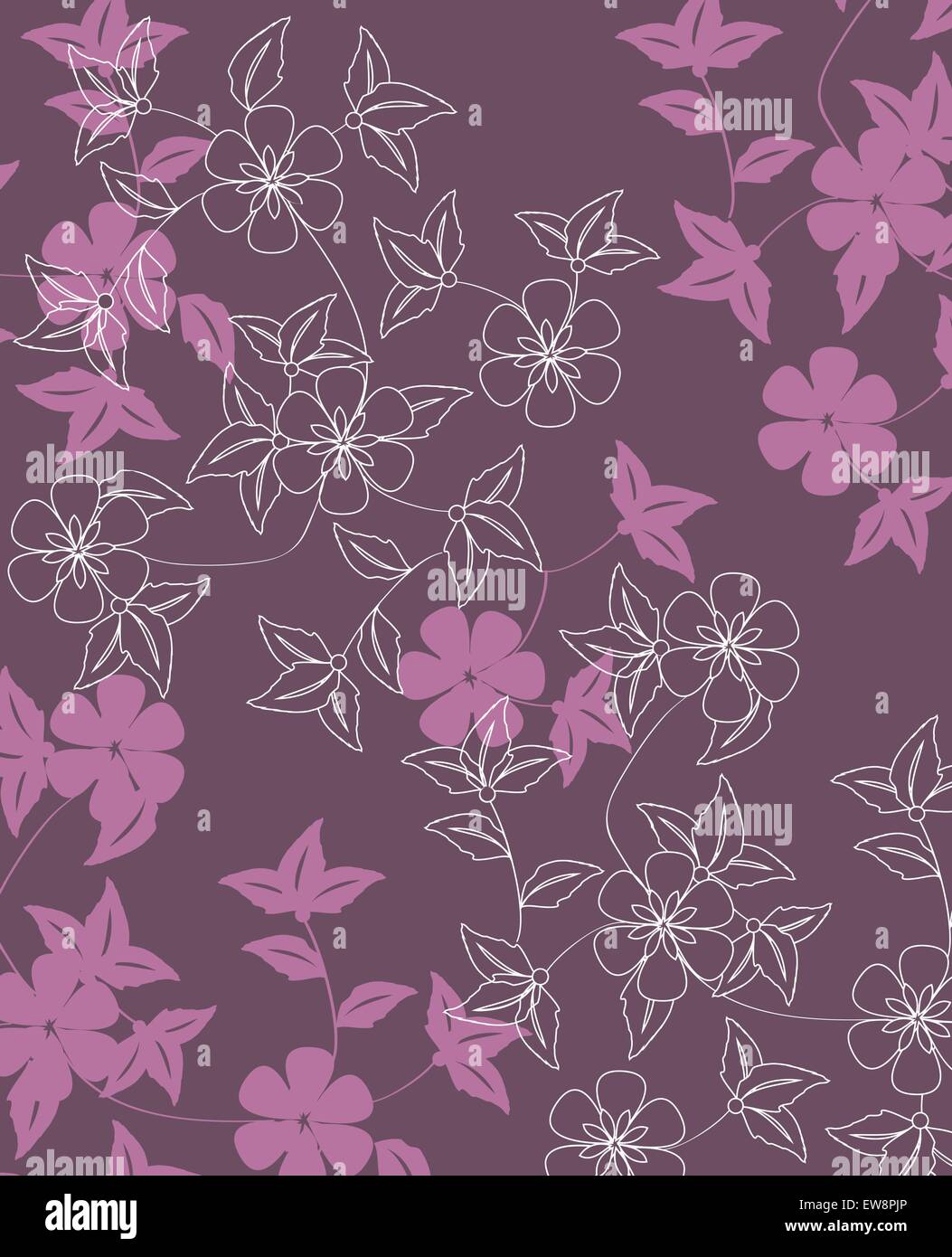 Flowers color pink branches Stock Vector Images - Alamy