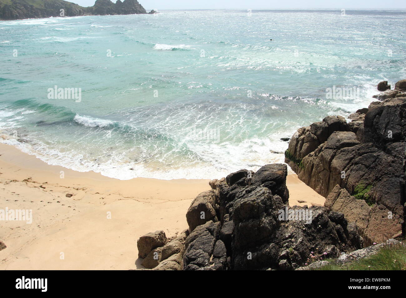 Beach sand sea stock back view hi-res stock photography and images - Alamy