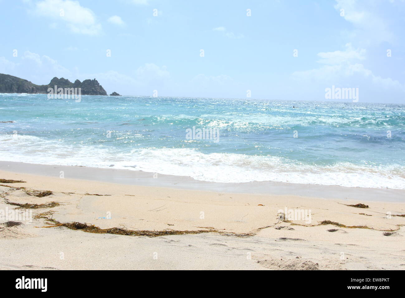 Beach sand sea stock back view hi-res stock photography and images - Alamy