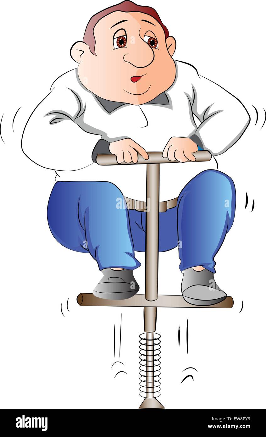 Pogo stick jumping hi-res stock photography and images - Alamy