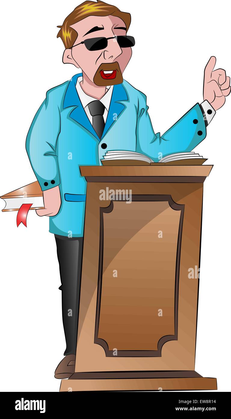 Speaker podium behind Stock Vector Images - Alamy