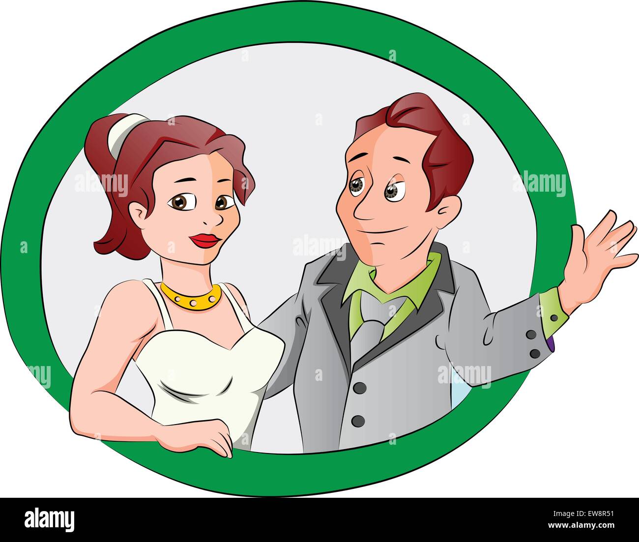 Romantic couple married dating Stock Vector Images - Alamy