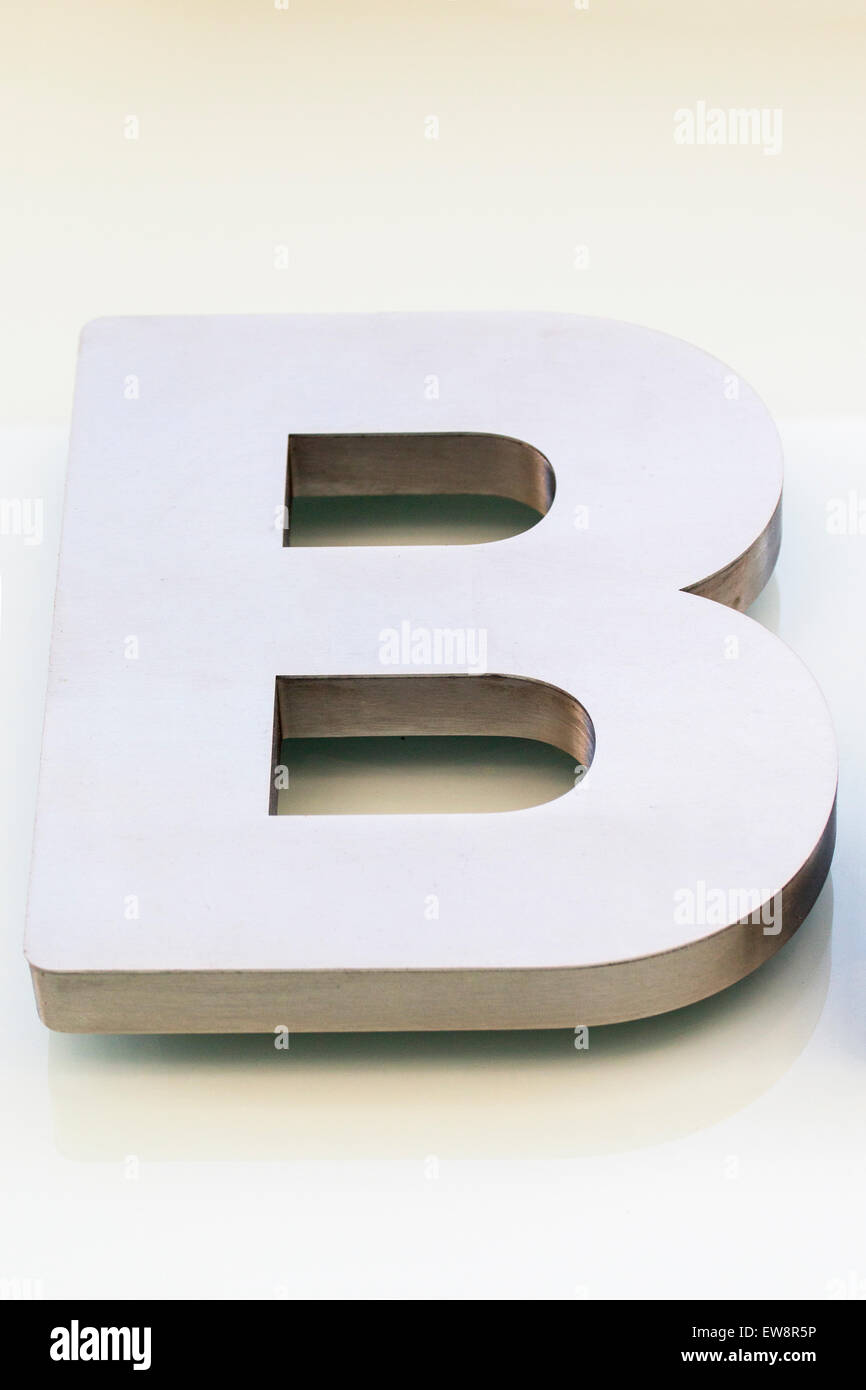 Metallic letter b hi-res stock photography and images - Alamy