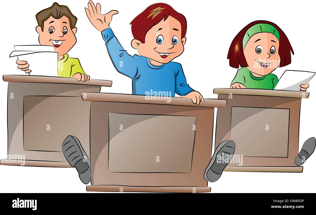 Kids in School, vector illustration Stock Vector Image & Art - Alamy