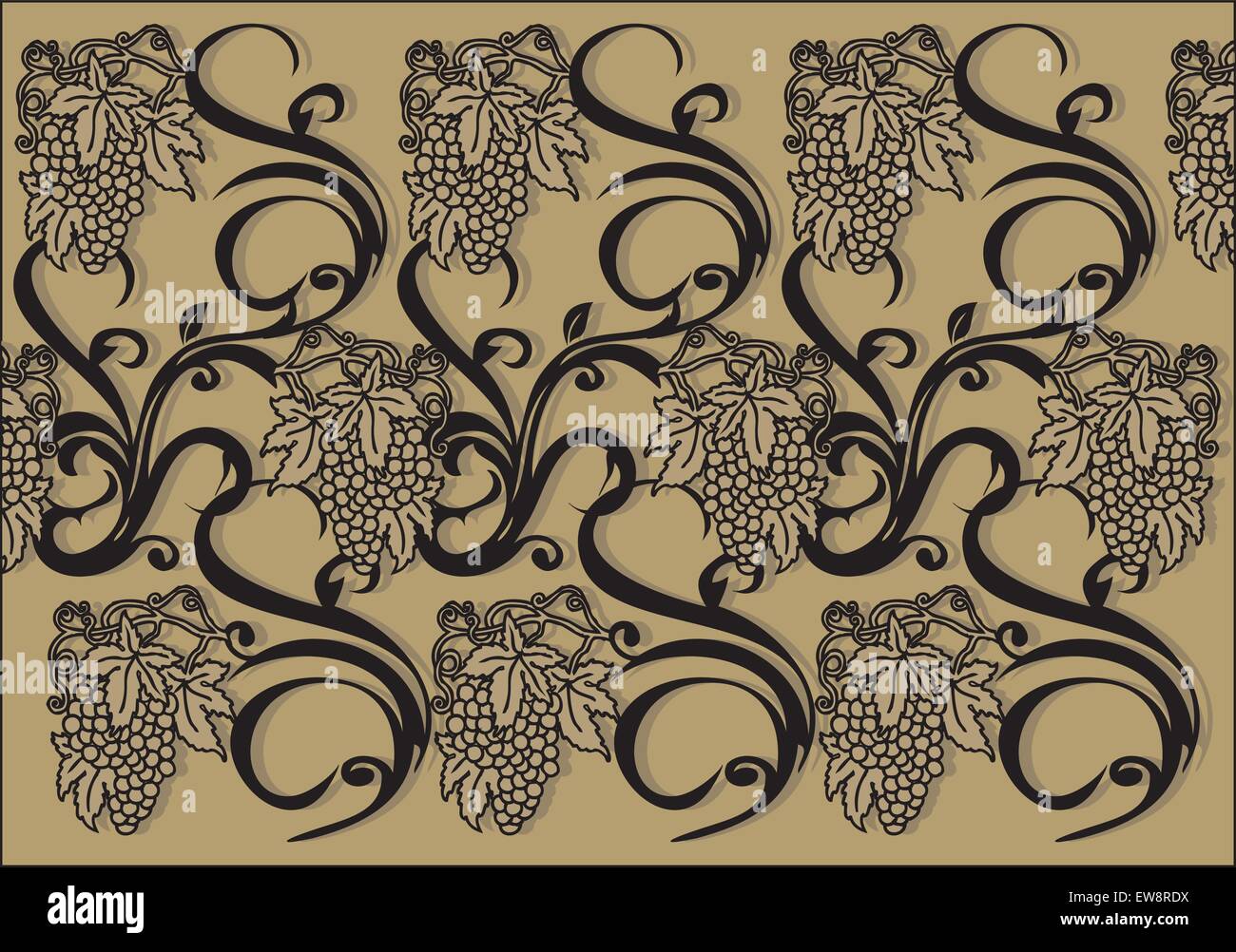 Retro floral background with grapes Stock Vector Image & Art - Alamy