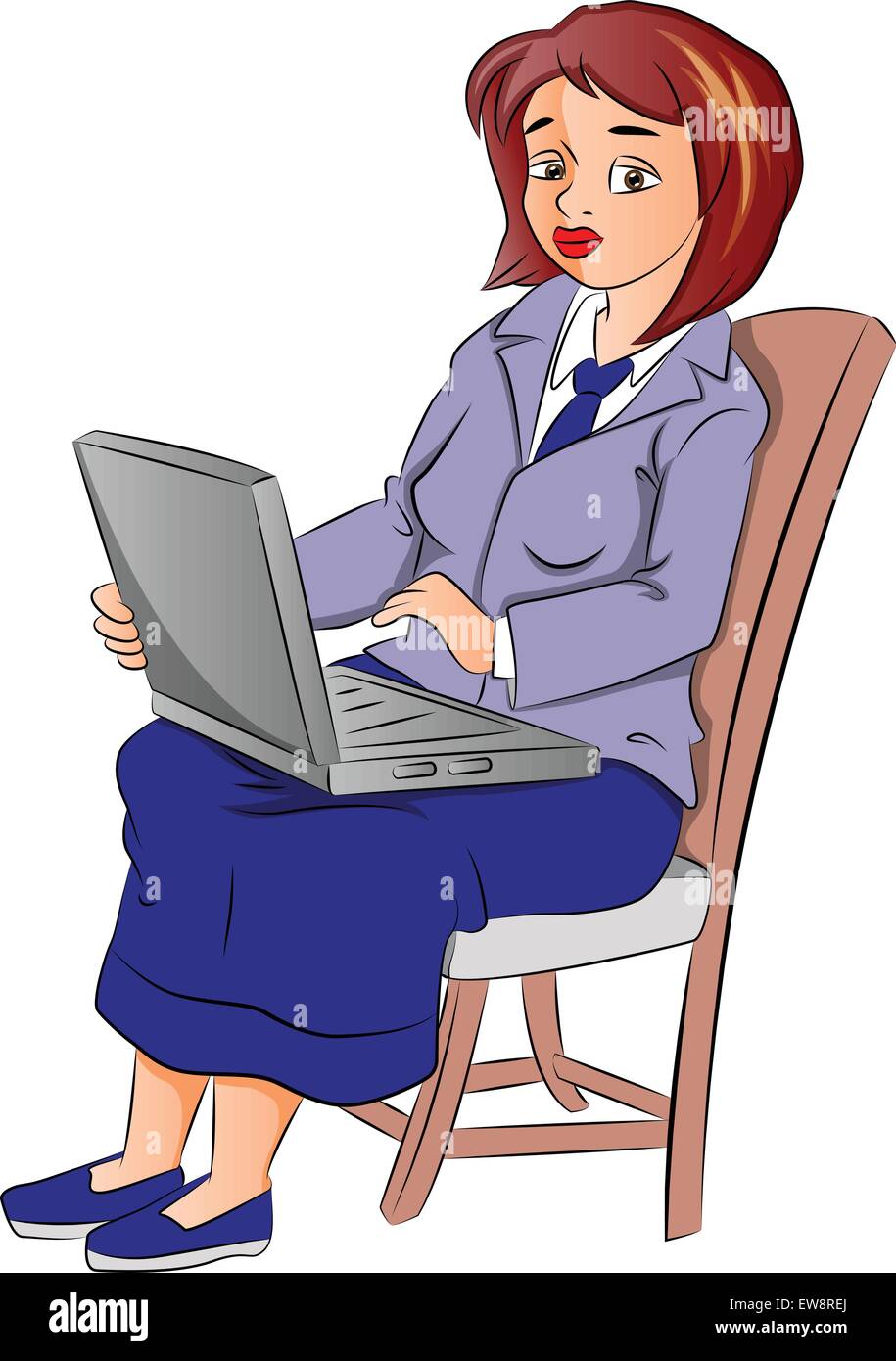 Portrait sad businesswoman in Stock Vector Images - Alamy