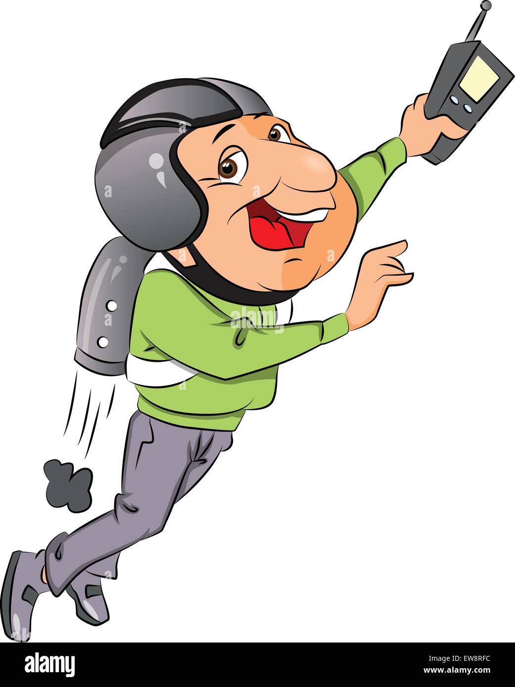 Jetpack Man Cartoon
