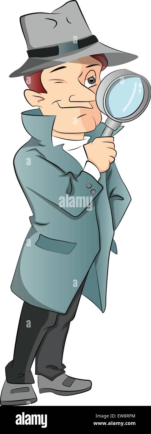 Male detective standing crime Stock Vector Images - Alamy