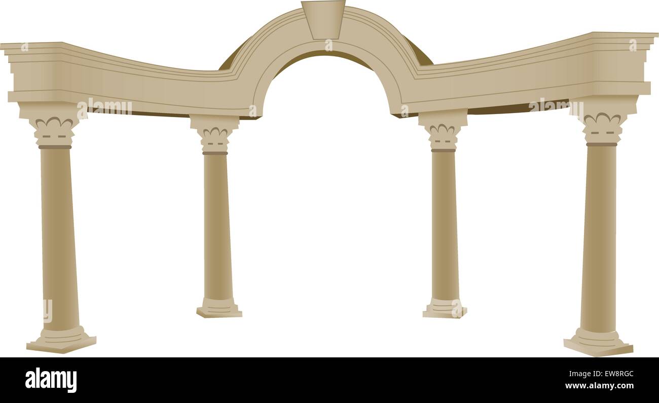 3D Greek arch and column Stock Vector Image & Art - Alamy