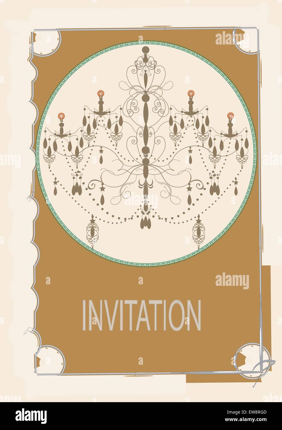 vector vintage invitation card Stock Vector Image & Art - Alamy