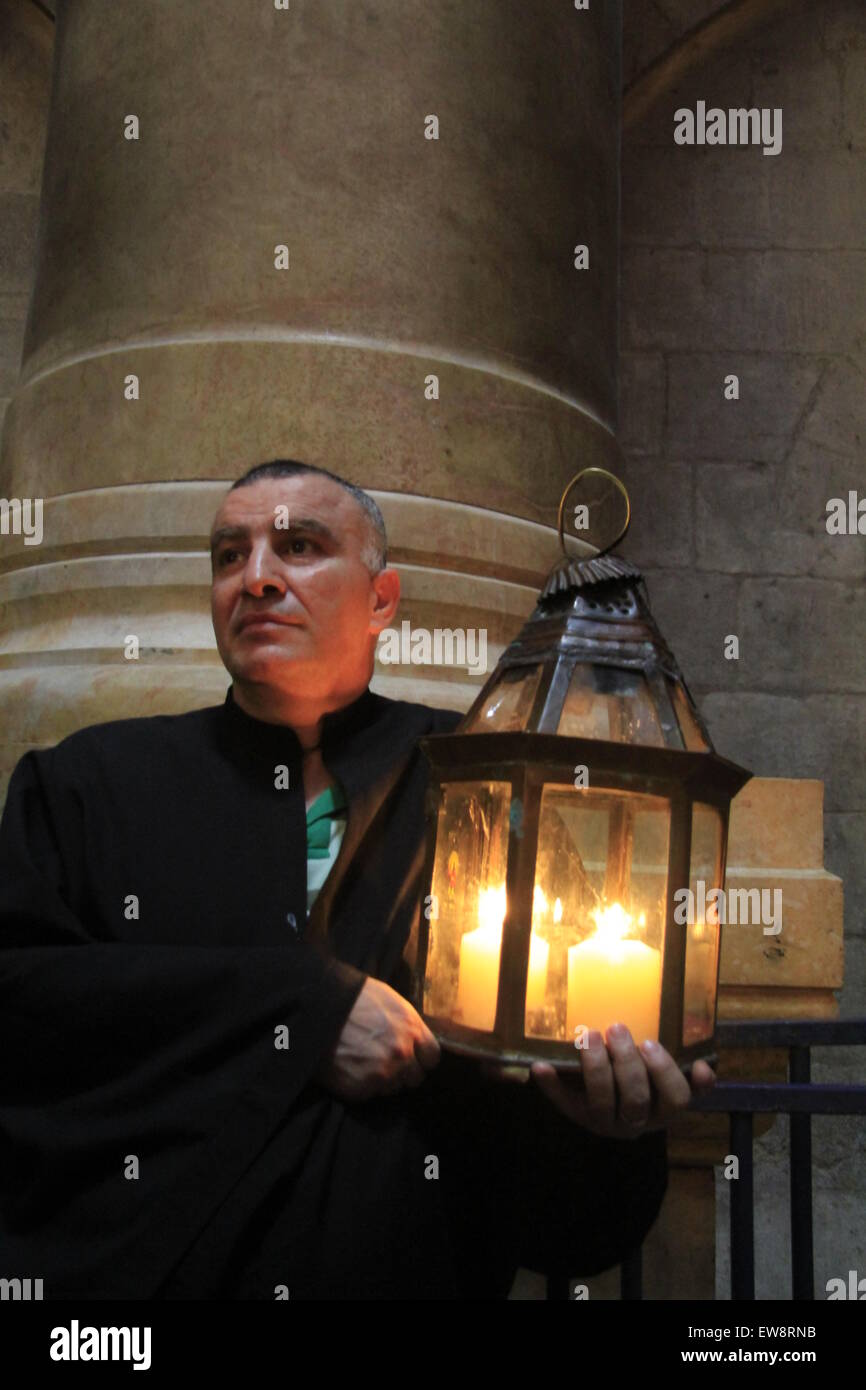 Easter, Syrian Orthodox ceremony at the Church of the Holy Sepulchre on ...