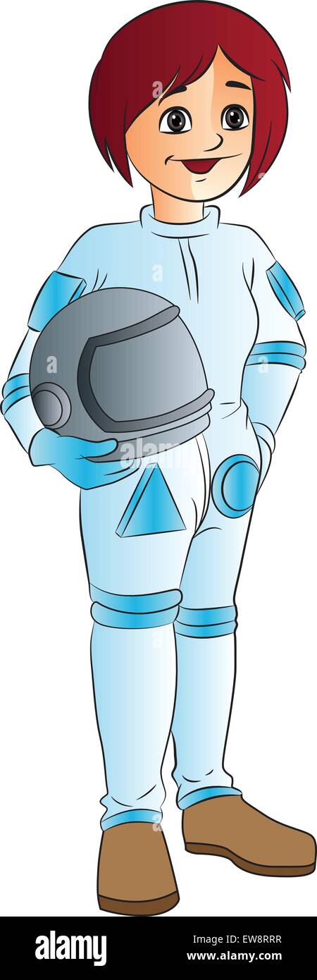 Young Female Racecar Driver, vector illustration Stock Vector Image ...