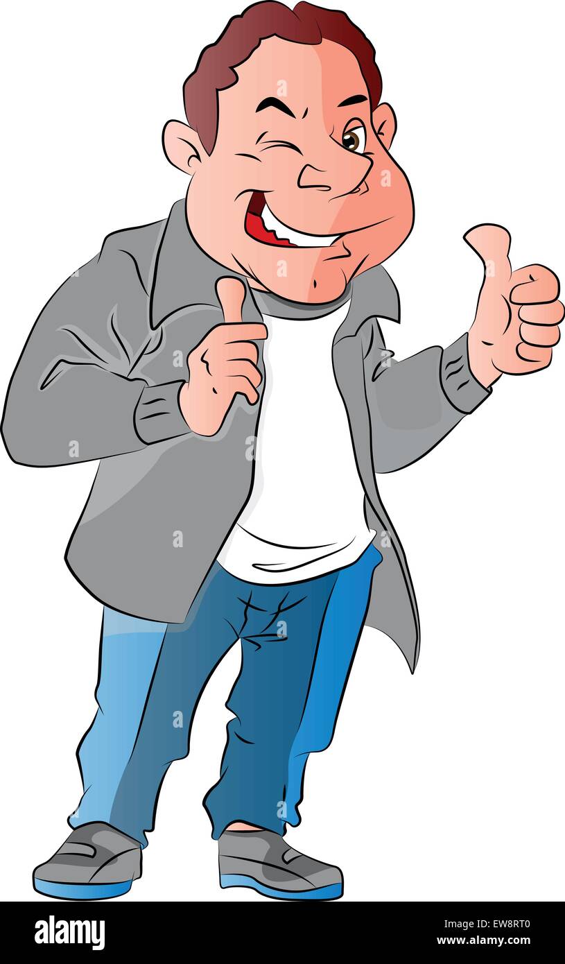 Portrait young man giving Stock Vector Images - Alamy