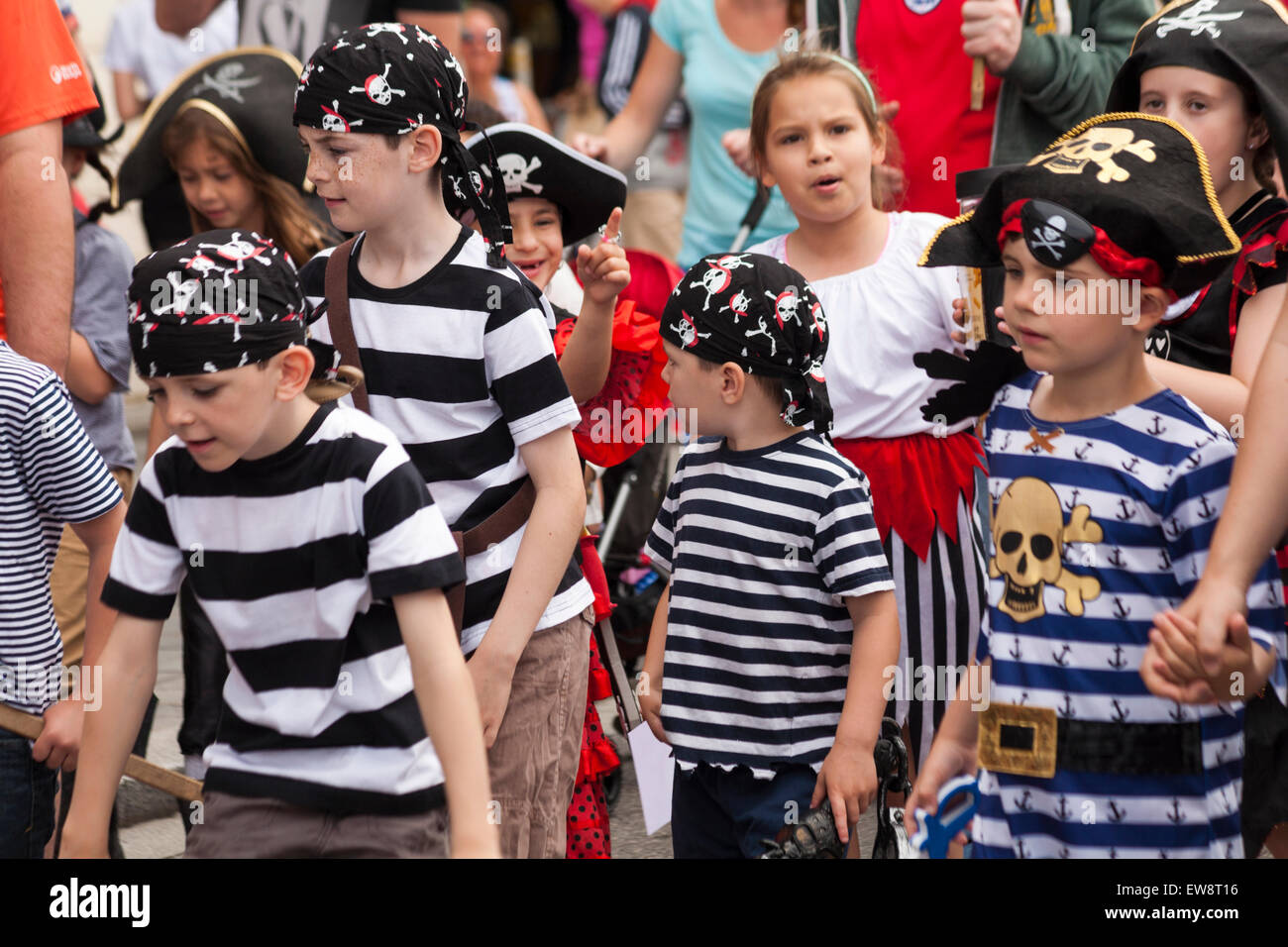 Children dressed as pirates at Harry Paye Day, Poole in June Credit ...