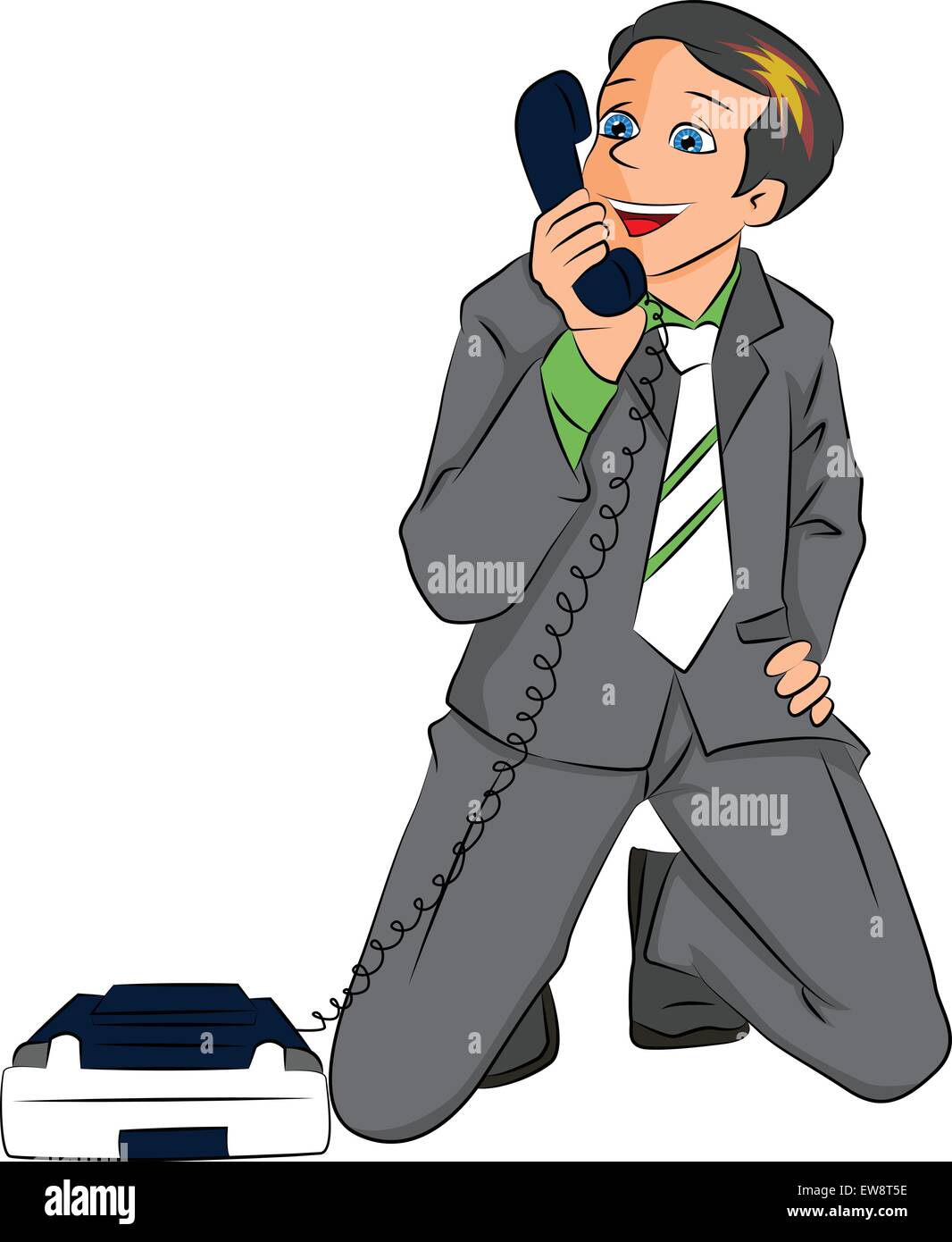 Cartoon drawing talking receiver hi-res stock photography and images ...